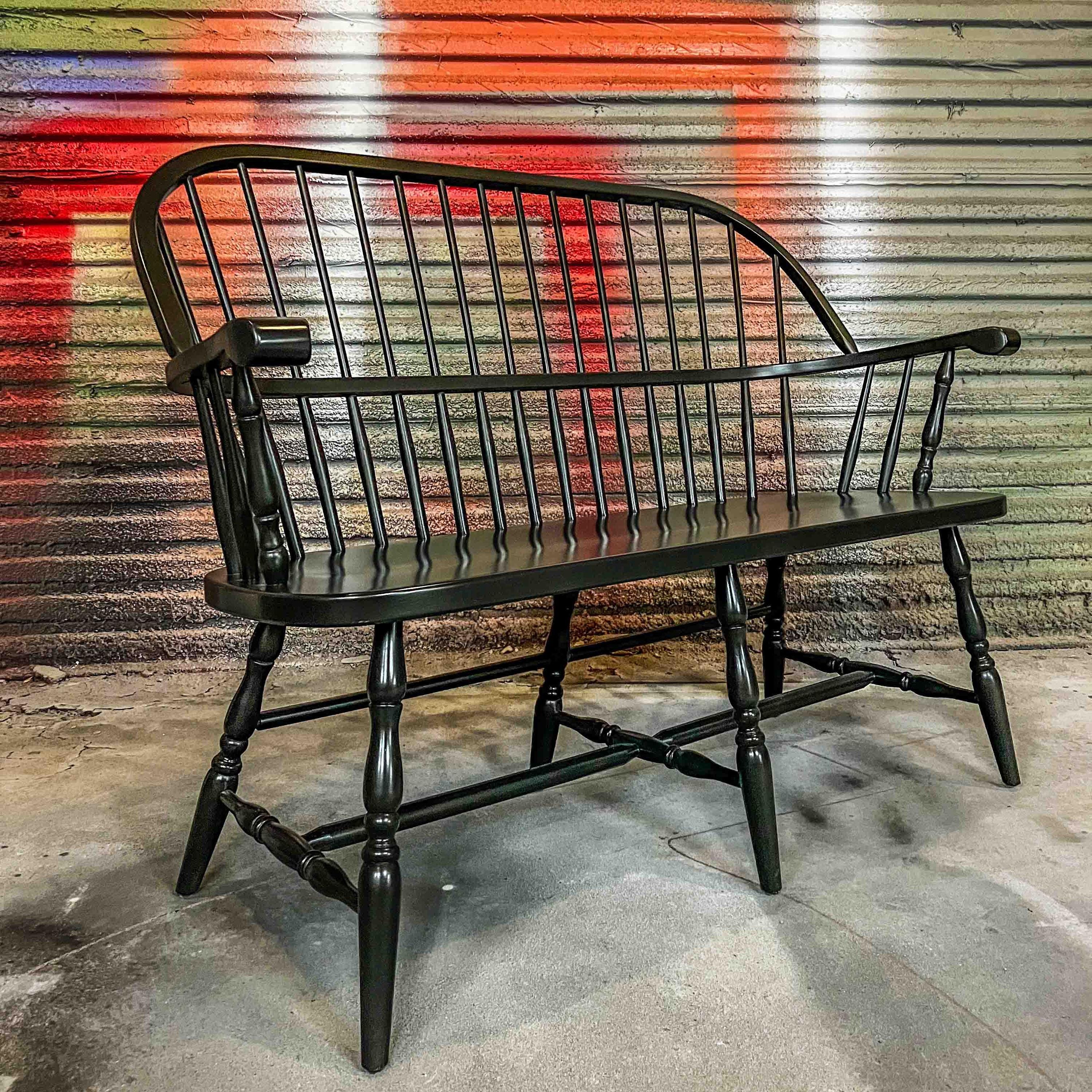 Handmade Windsor Arm Bench – Northern Cherry Farmhouse Seating - Etsy