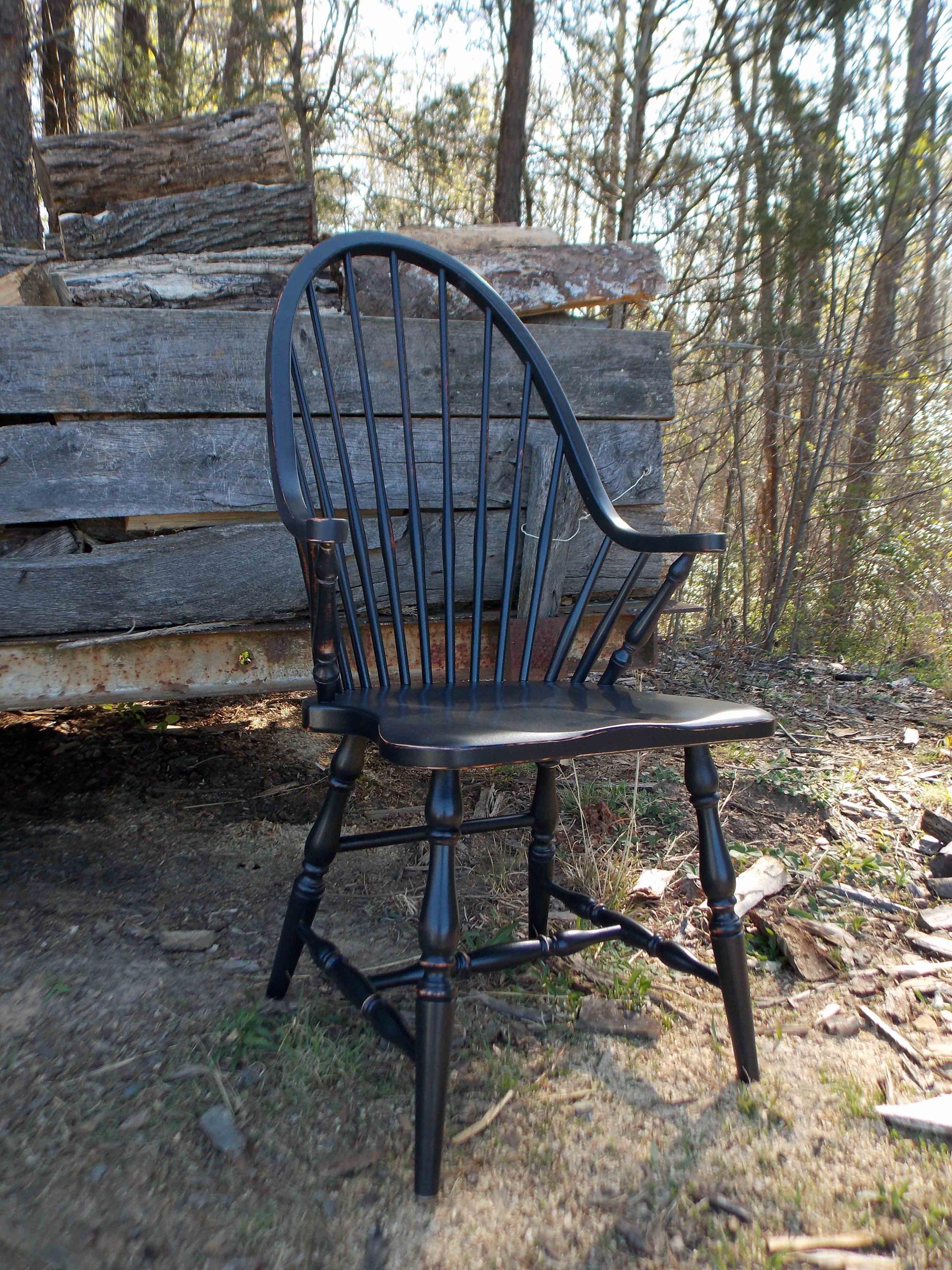 Classic Windsor Arm Chair | Solid Cherry Dining Chair | Farmhouse ...