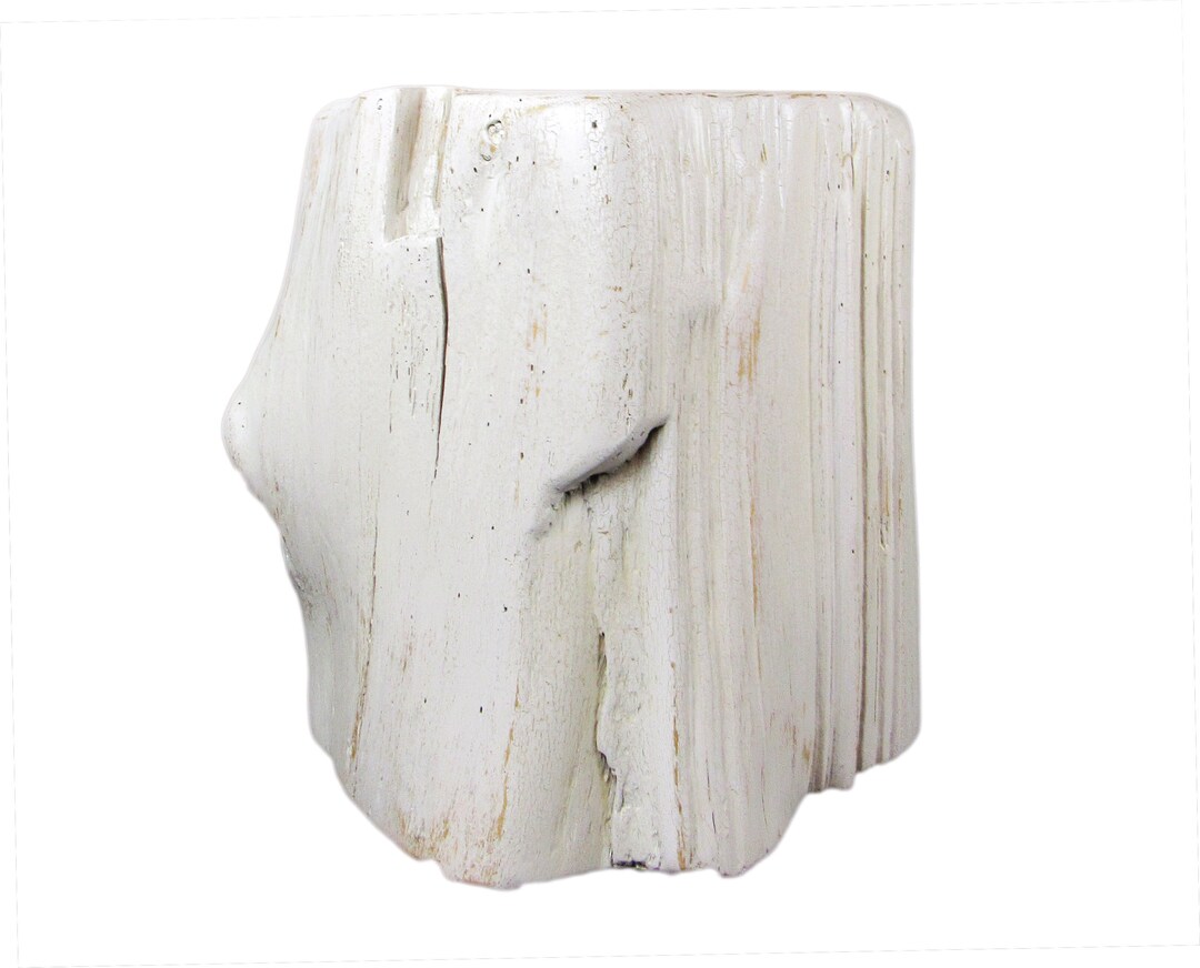 Forest Tree Stump Side Table | White Tree Stump | Large Tree Stump End ...