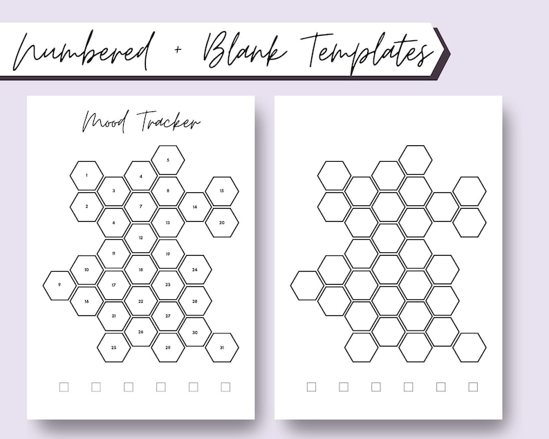 Honeycomb Mood Tracker, Bullet Journal imprimable, Mood Chart, Journal ...