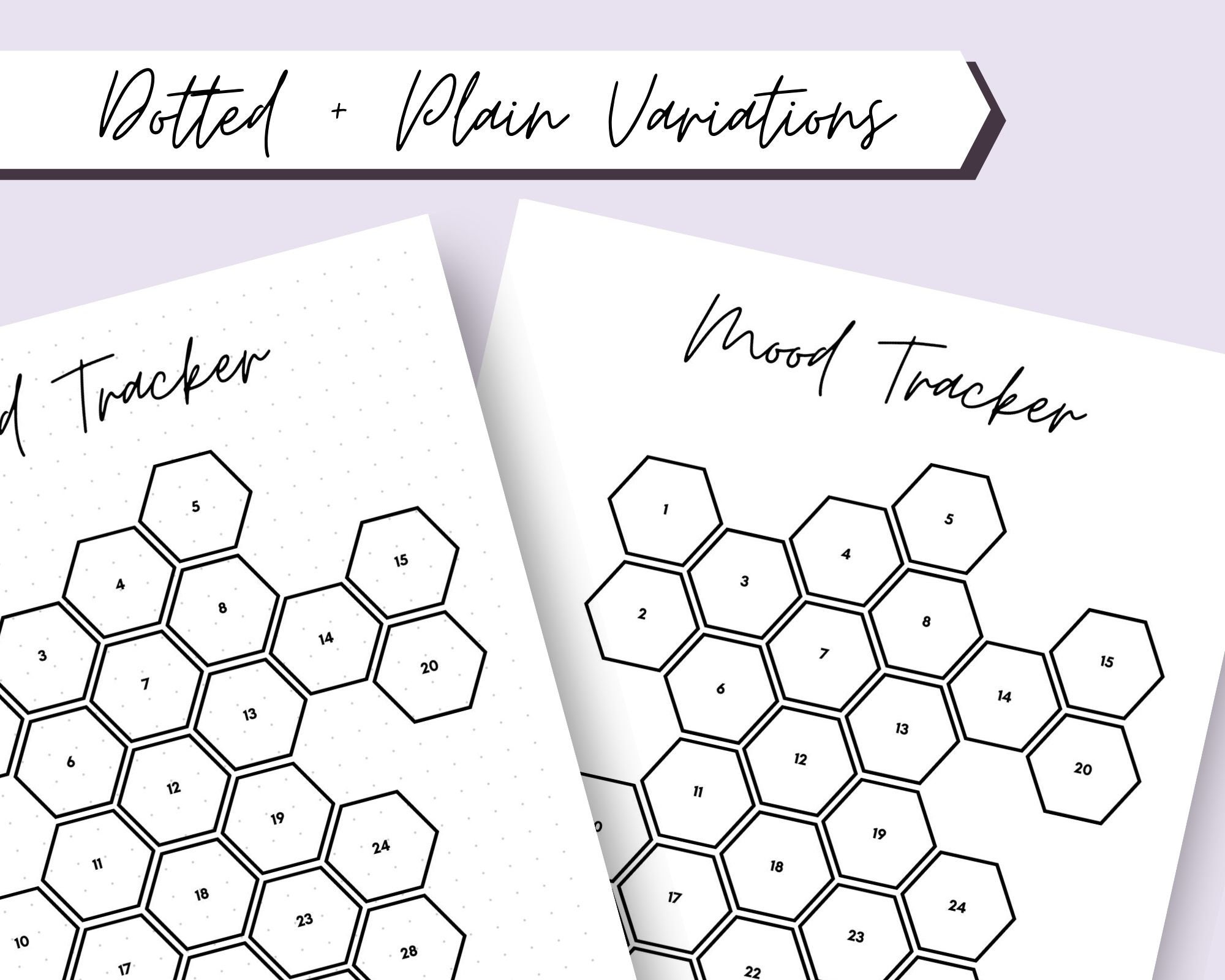 Honeycomb Mood Tracker, Bullet Journal imprimable, Mood Chart, Journal ...