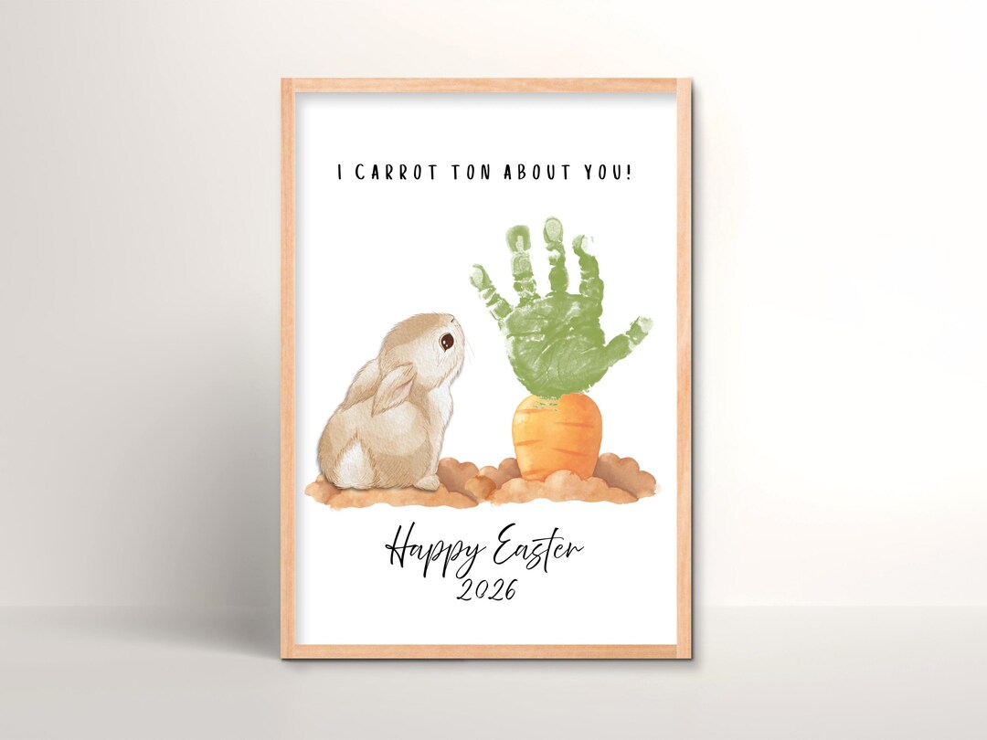 Easter Handprint Craft Printable, Babies First Easter Keepsake Activity ...