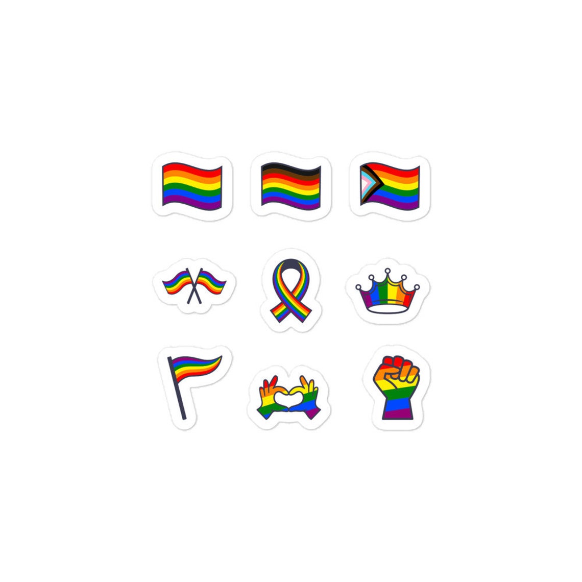 Pride Rainbow Flag Stickers Decal LGBTQAI Decals LGBTQ | Etsy