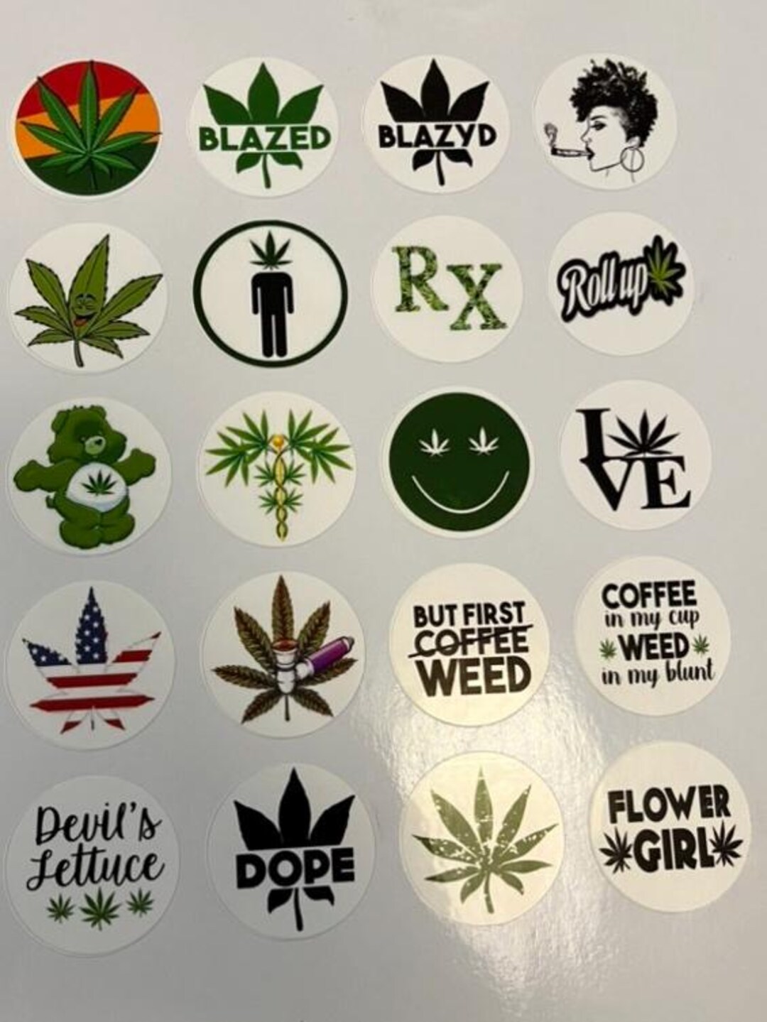 Weed Decal Stickers Cannabis Sticker Decals Marijuana Smokers Notebook, Car, Wall Mural, Tumbler ...