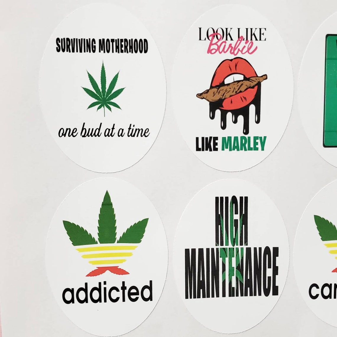Cannabis Weed Decals Weed Stickers Marijuana Decals | Etsy