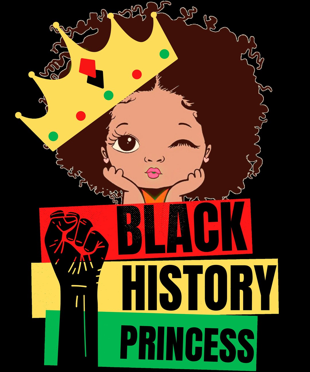 Little Miss Black History Princess Black History Month Black Girl Magic ...