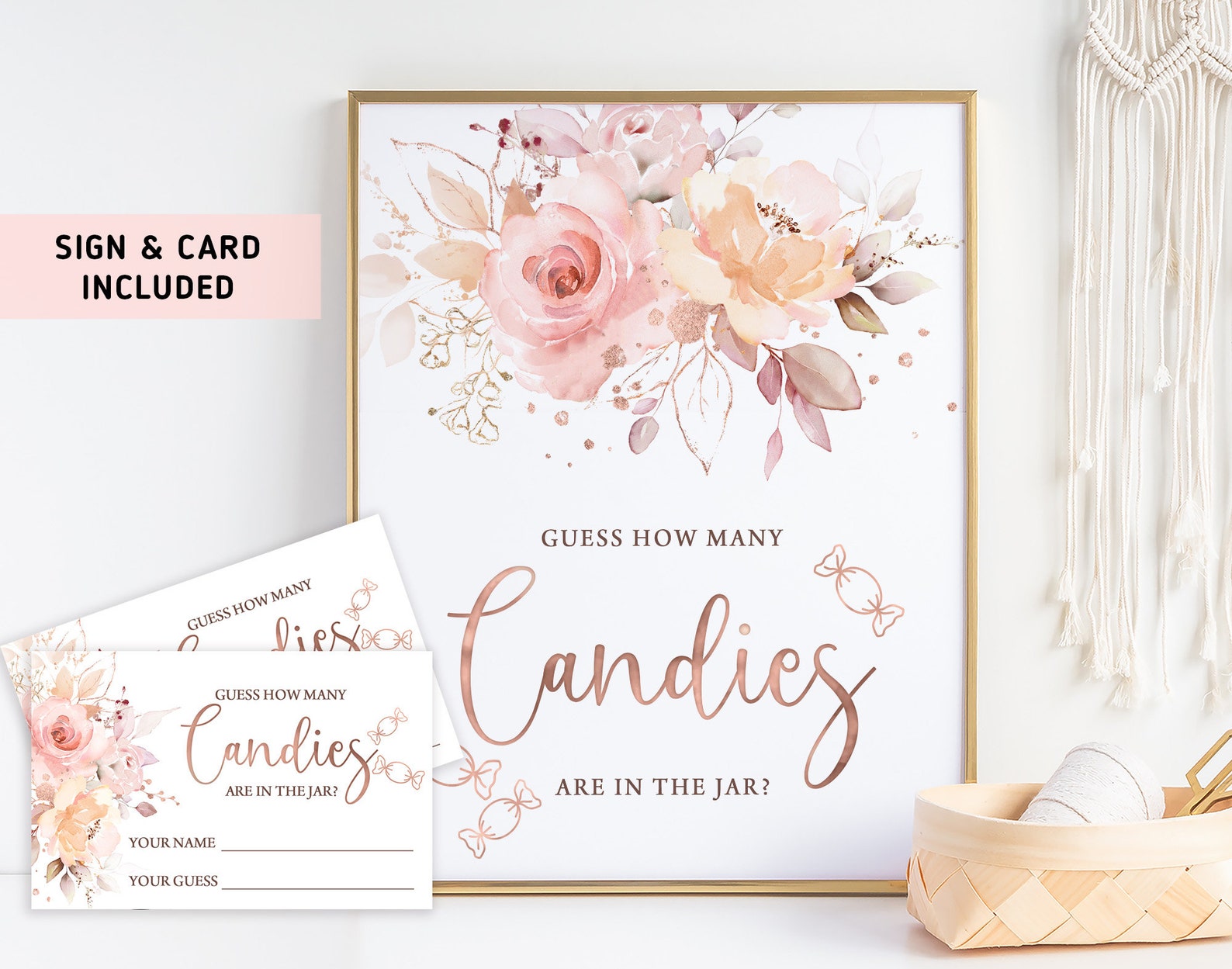 Guess How Many Sign Printable Guess How Many Bridal Shower - Etsy