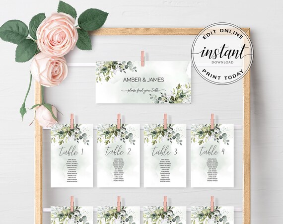 Editable Seating Plan Template Printable Seating Chart - Etsy Canada