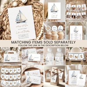 Water Bottle Labels | Nautical, Sailboat, Our Little Sailor Boys 1st ...