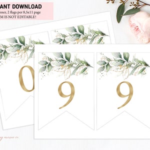 Greenery Wedding Shower Party Banner Printable Personalized Bridal ...