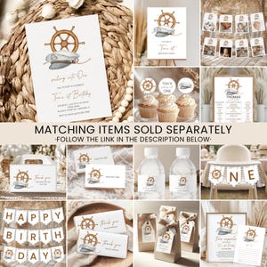 Gable Box Labels, Gift Box Stickers | Nautical, Sailing Into ONE ...