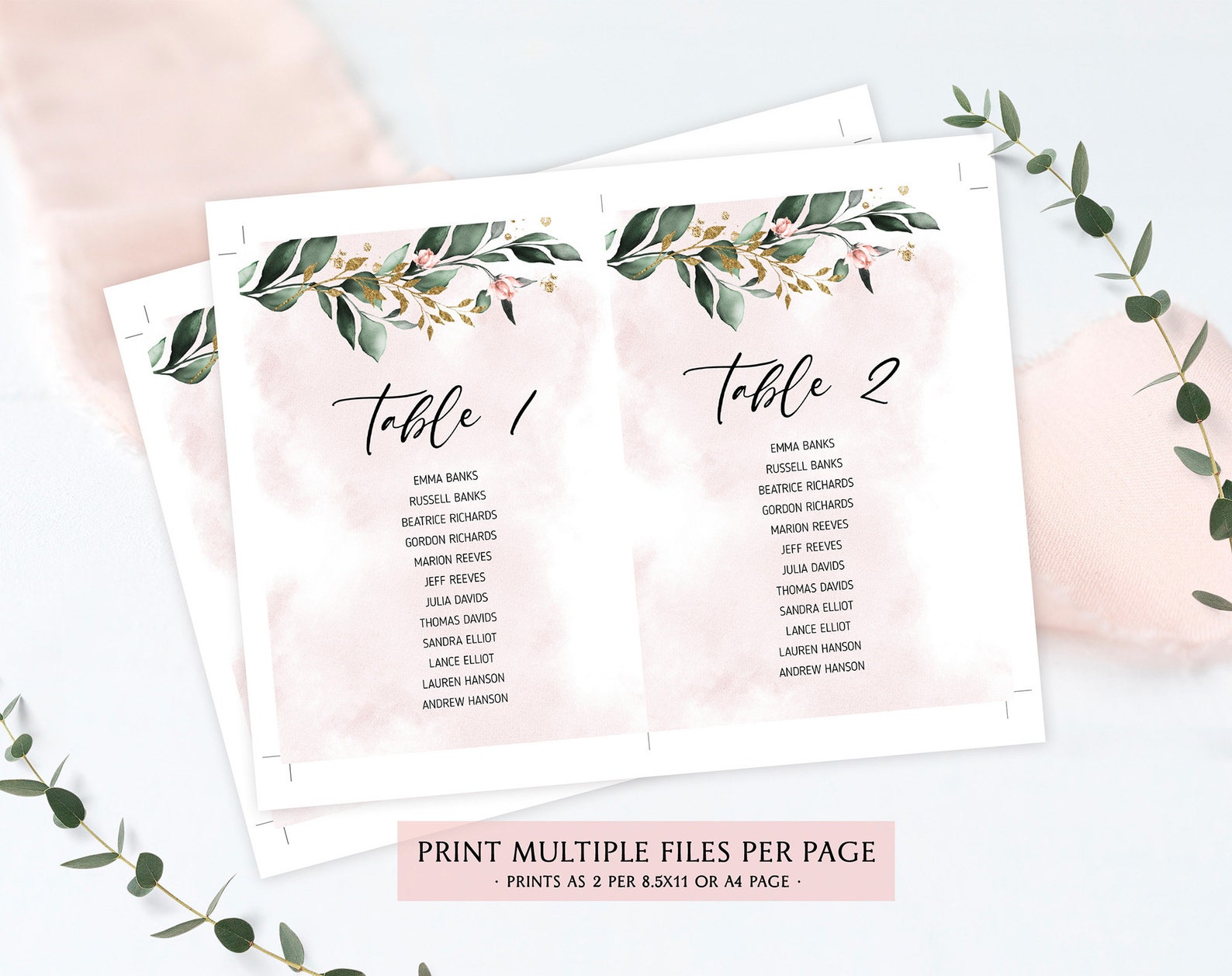 Editable Seating Chart Template Printable Wedding Seating Plan | Etsy