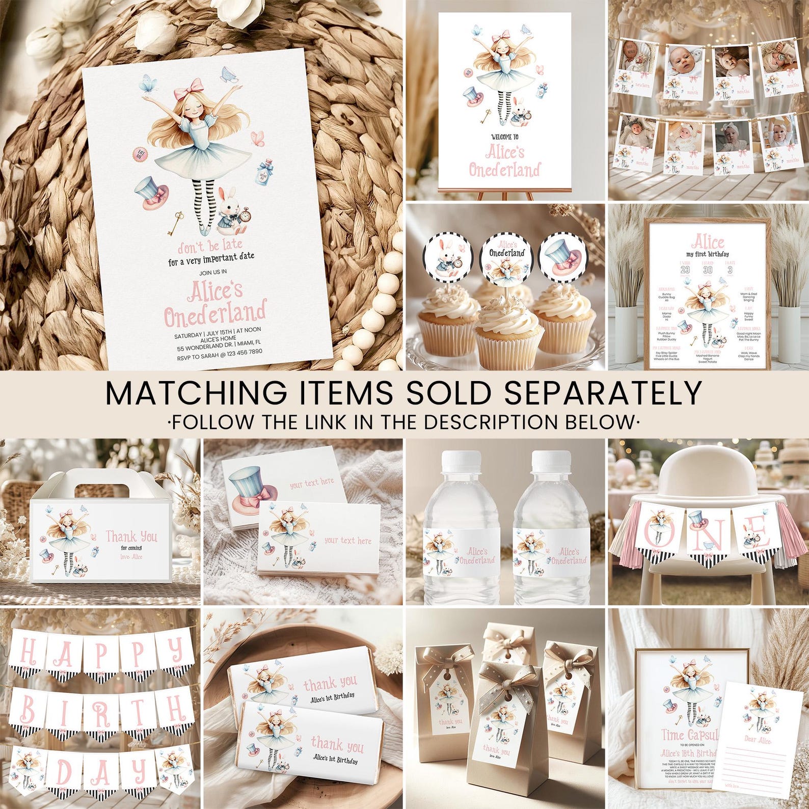 Water Bottle Labels | Alice in Wonderland, Mad Hatter, Tea Party Girls ...