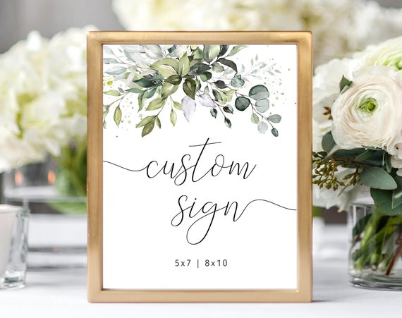 Custom Wedding Sign Template Printable Wedding Sign | Etsy
