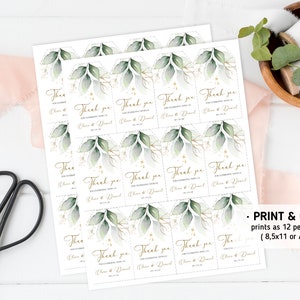 Boho Floral Wedding Favor Tags Printable Editable Wedding Favor Tags ...