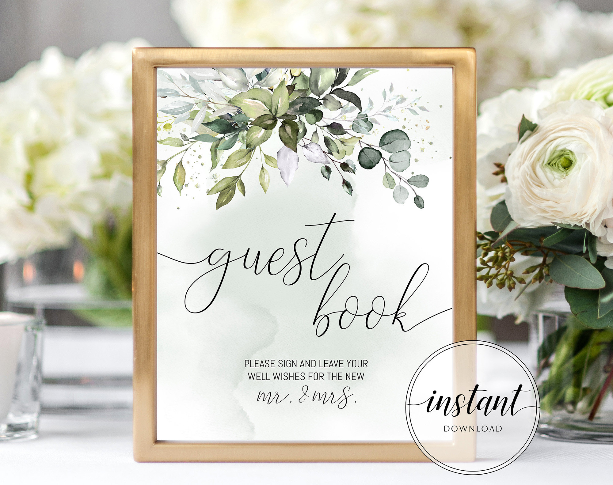 Wedding Guest Book Sign Template Printable Guest Book Sign | Etsy