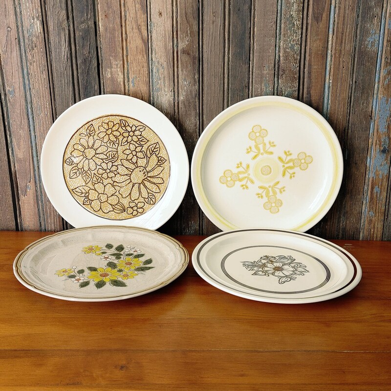 Vintage Floral Plate - Etsy