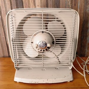 Mid Century Modern GE Box Fan / MCM Square Floor, Tabletop, or Wall ...