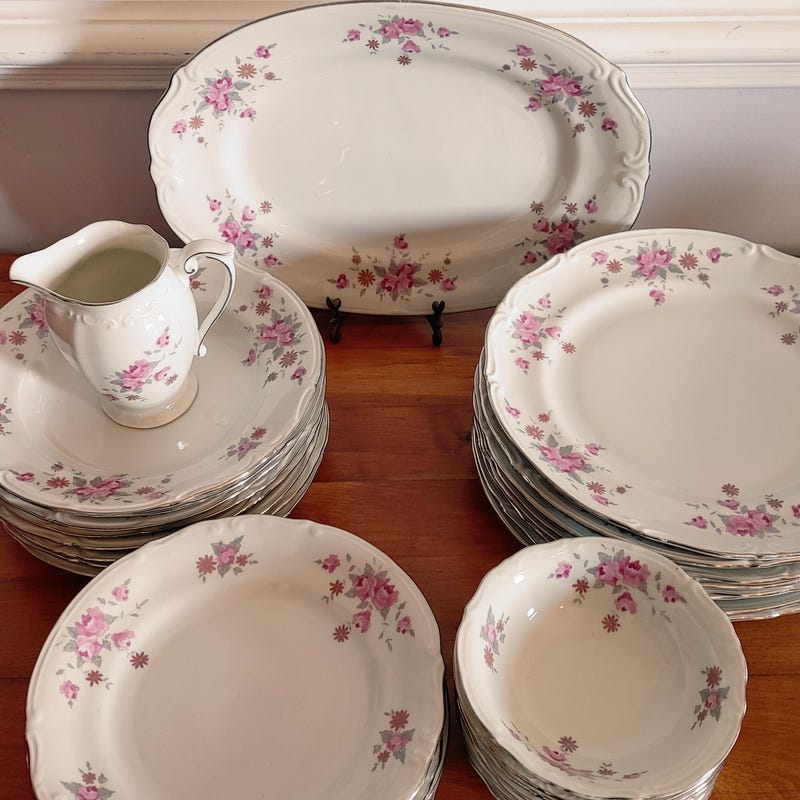 Rose Pattern China - Etsy