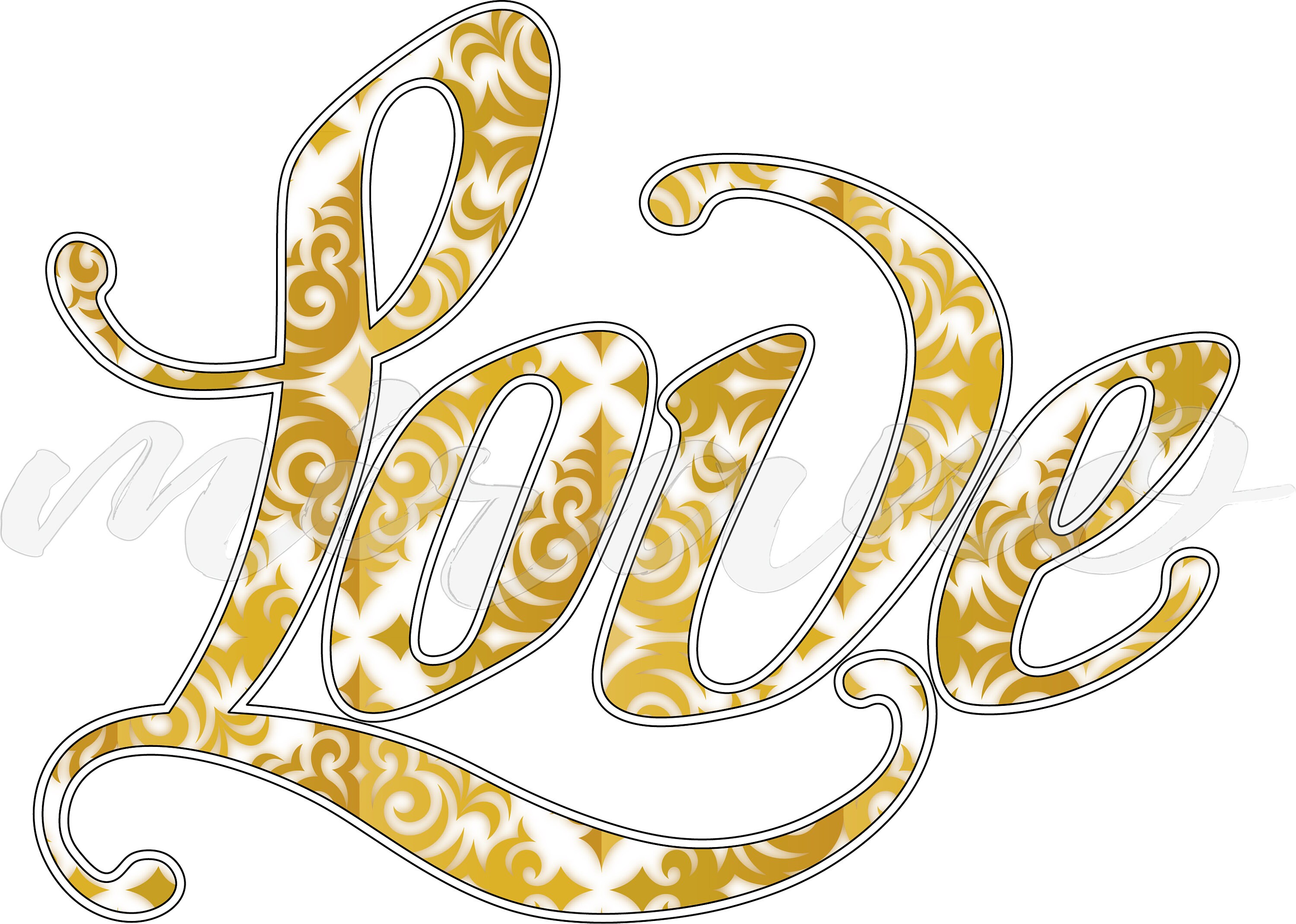 Love Logo Text DXF DWG PNG - Etsy