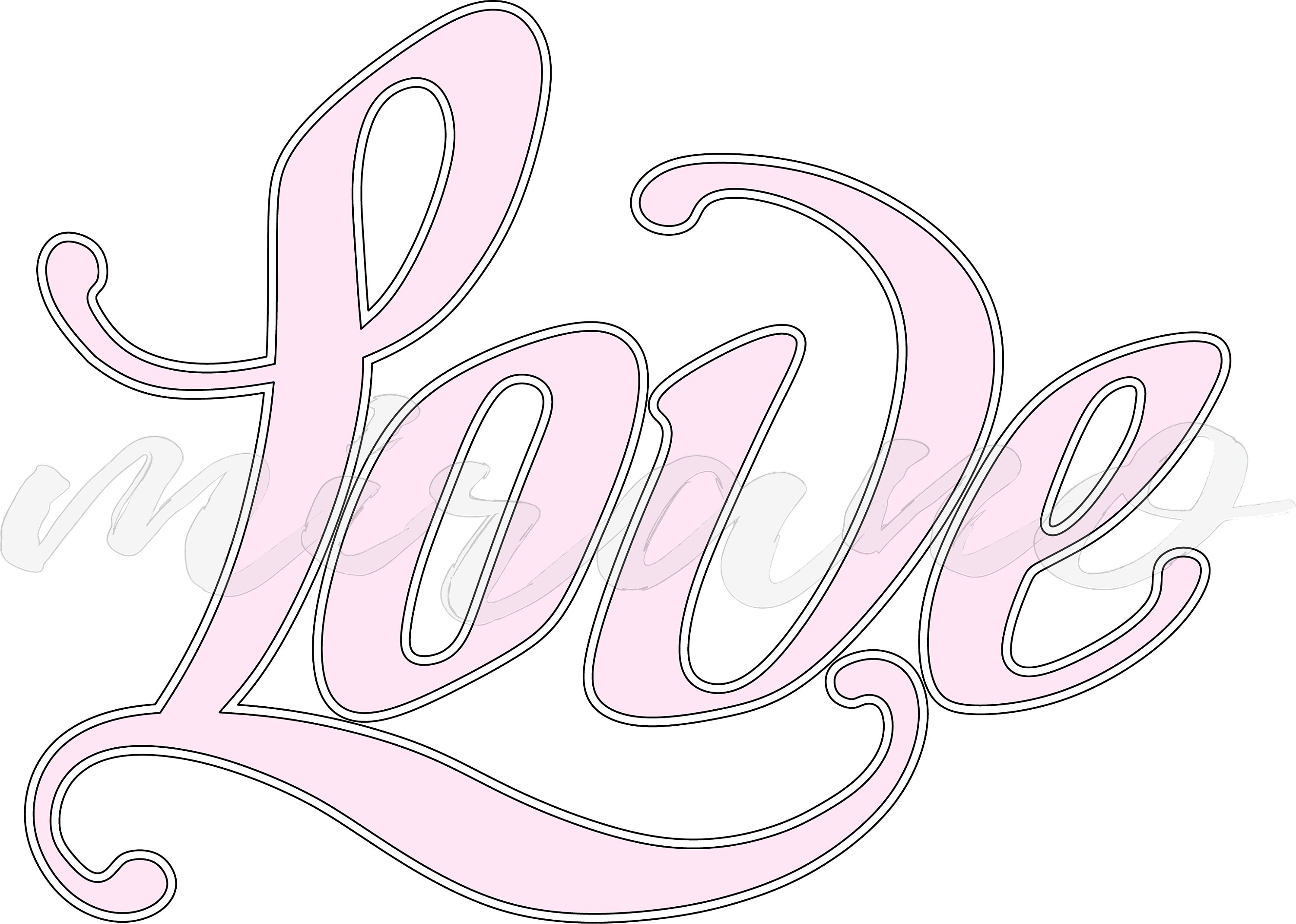 Love Logo Text DXF DWG PNG - Etsy