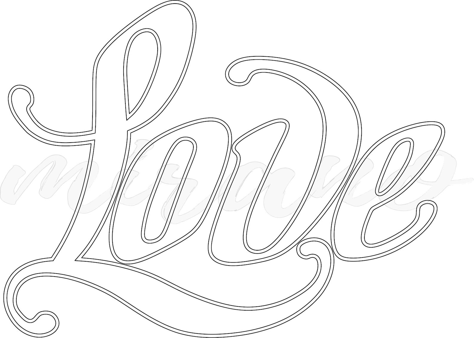 Love Logo Text DXF DWG PNG - Etsy