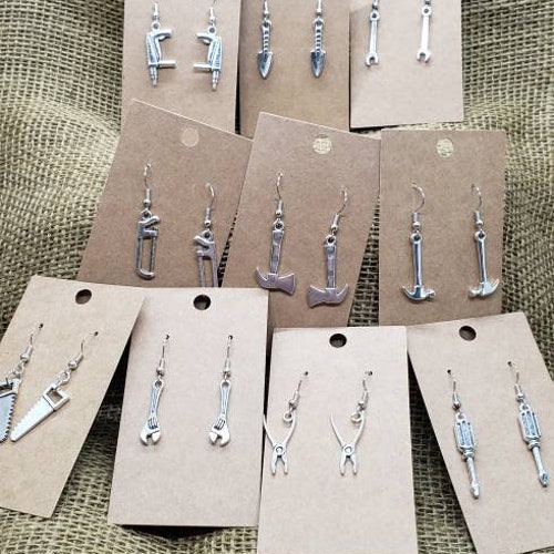 Sterling Silver Wrench Earrings Tool Earrings Gift for Her / - Etsy