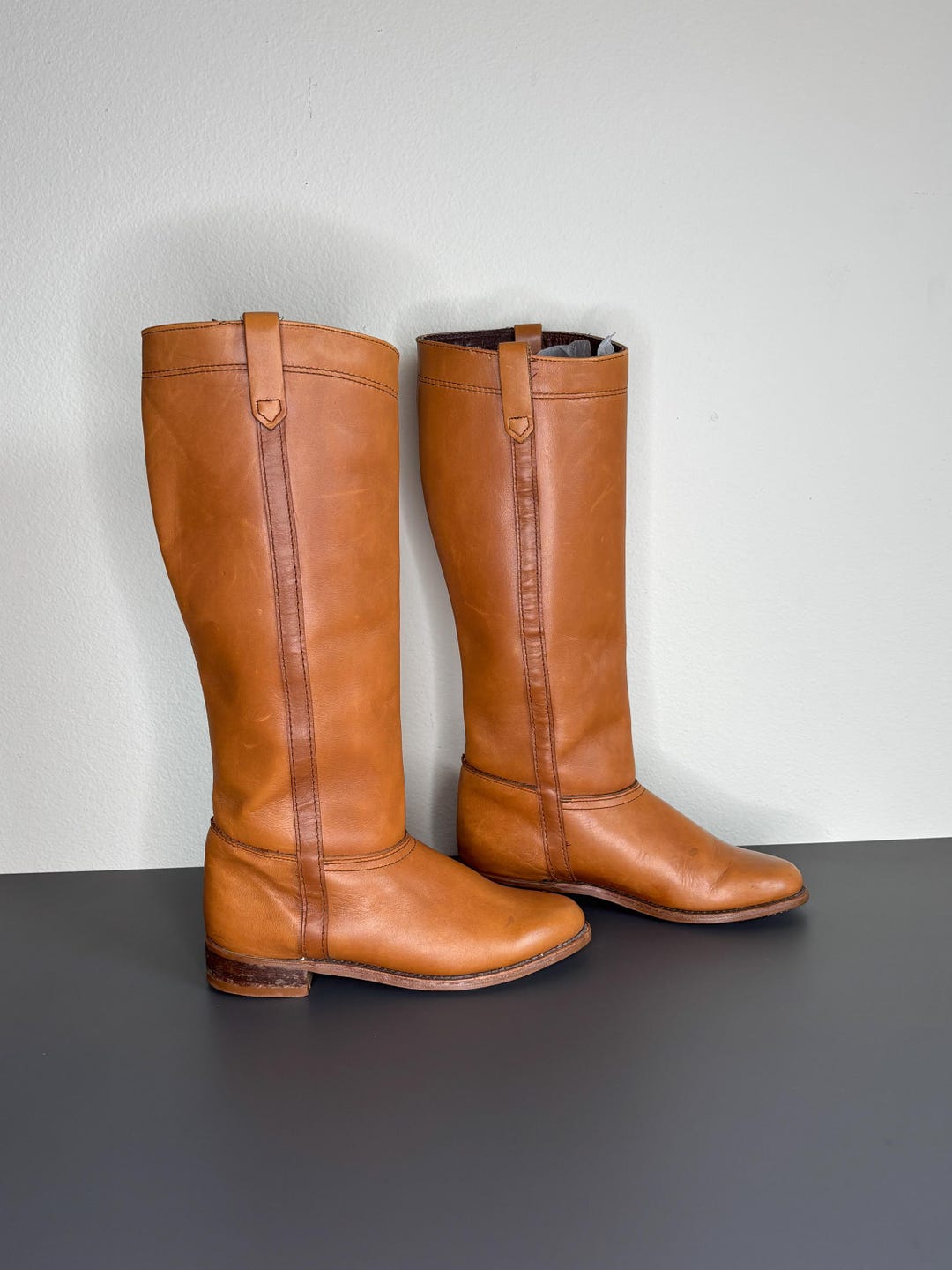Dexter Caramel Brown Leather Knee High Boots 7M - Etsy