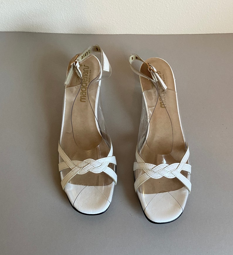 Vintage 70s California Magdesians White Leather Peep Toe Heels. Vintage ...