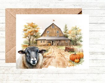Sheep Lamb Note Cards Set of 10 With Matching Envelopes - Etsy