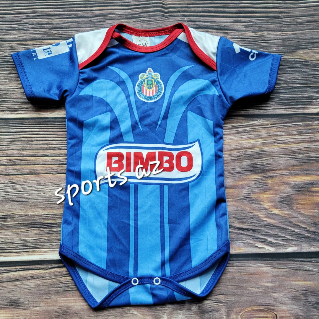 Chivas Retro Baby Soccer Jersey, Pañalero Bebe Jumpsuit, Blue ...