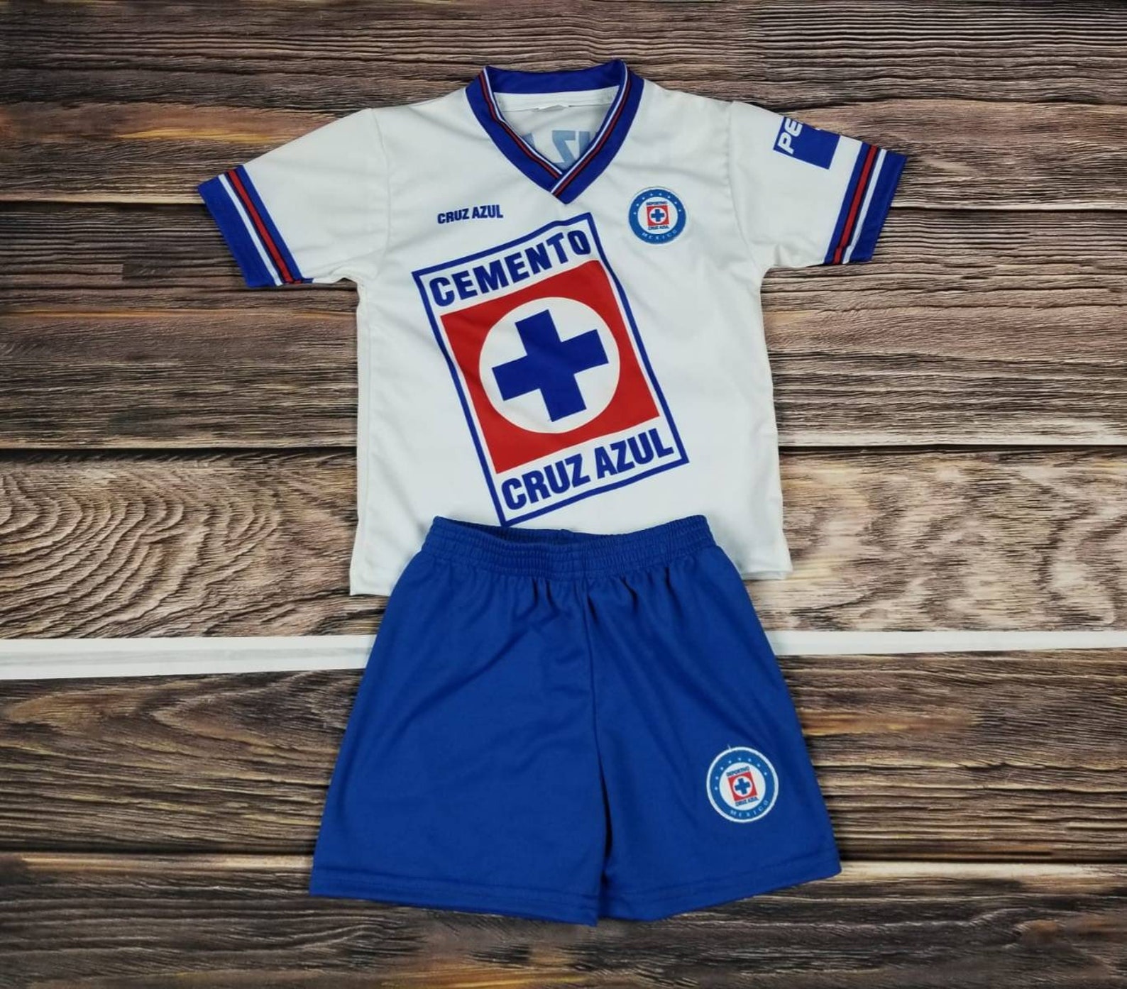 Cruz Azul White Kids Jersey, Soccer Outfit, Version Retro Jersey and ...