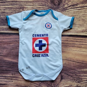 Cruz Azul Baby Soccer Jersey, White Pañalero Bebe Jumpsuit , La Maquina ...