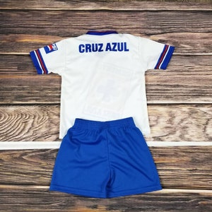 Cruz Azul White Kids Jersey, Soccer Outfit, Version Retro Jersey and ...