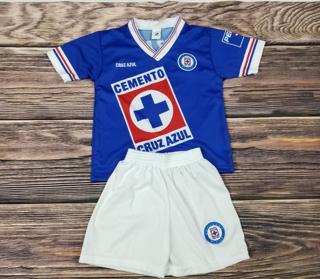 Cruz Azul Kids Jersey, Soccer Uniform, Soccer Outfit, Versión Retro ...