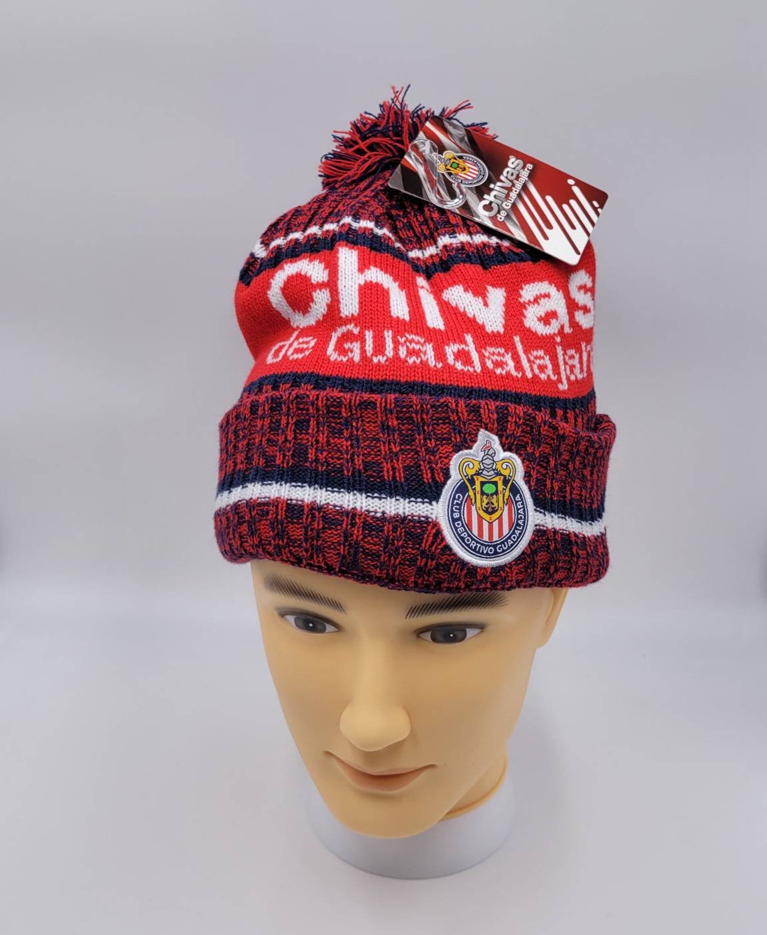 Chivas De Guadalajara Red Color Soccer Hat, Gorro El Rebaño Soccer Team ...