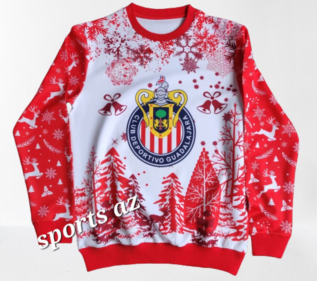 Chivas De Guadalajara Christmas Sweatshirt, All Over Printed Navideño ...