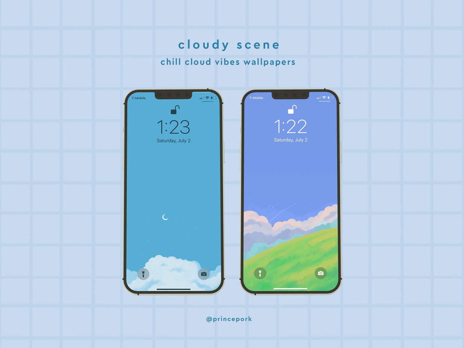 Cloudy Phone Wallpapers (set 1) - Etsy