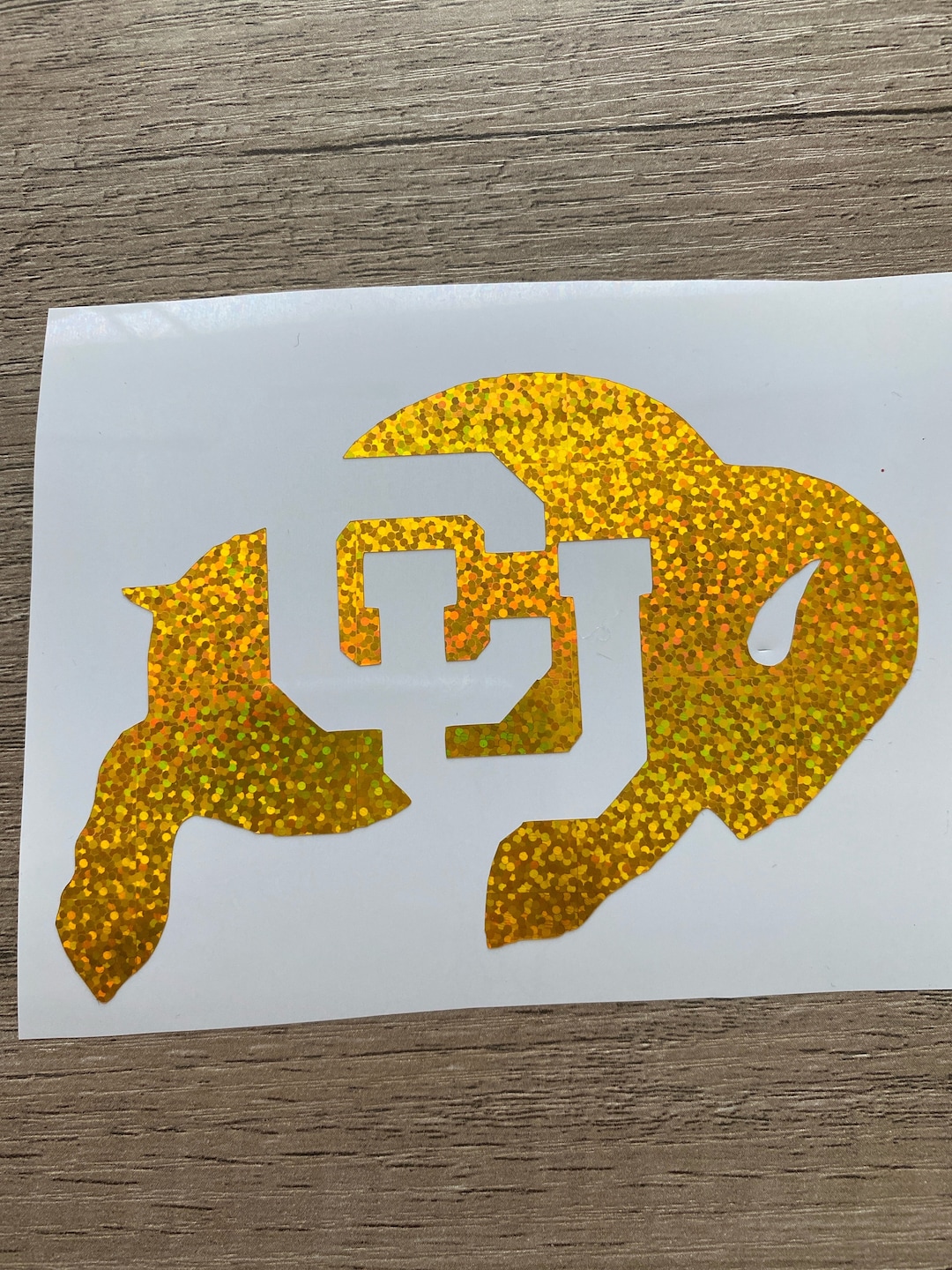 Colorado University Buffaloes Gold Glitter Buffalo Logo Vinyl Decal - Etsy