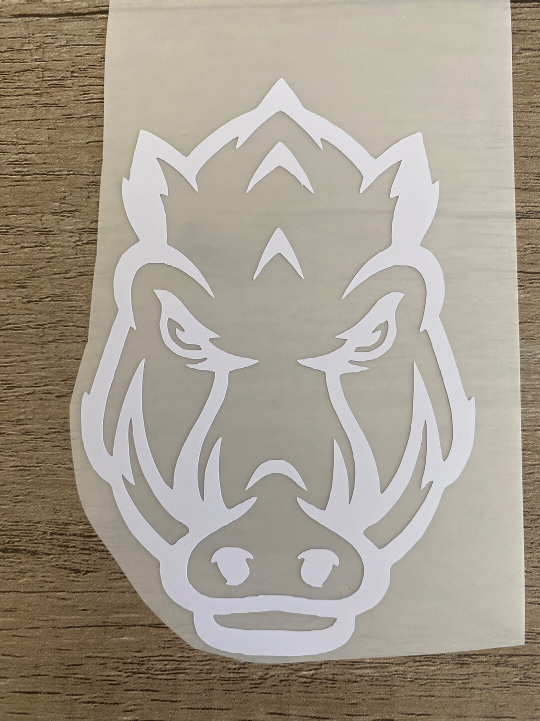 University of Arkansas Razorbacks, White Matte front Facing Logo Decal ...