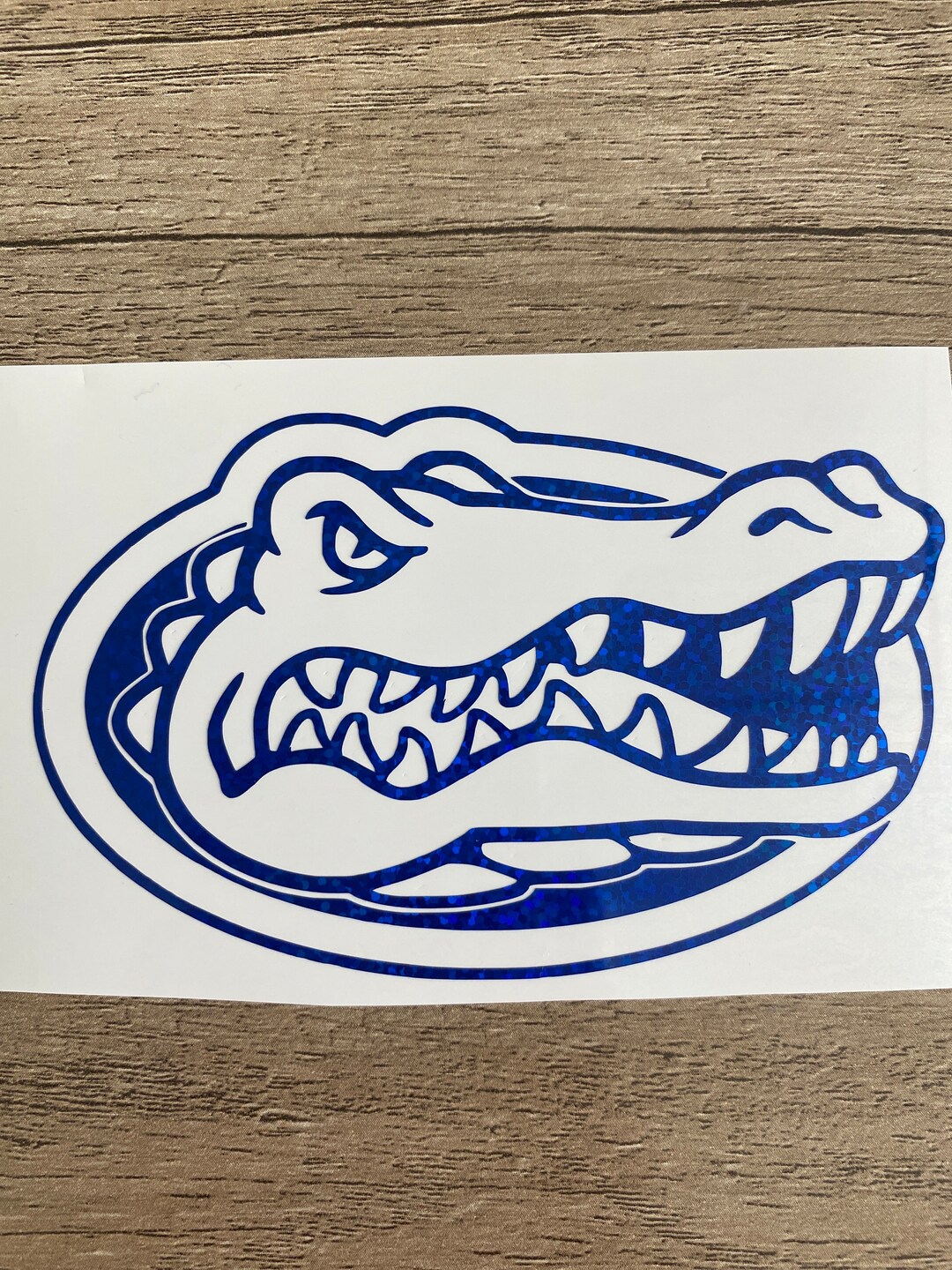 Florida Gators Blue Glitter Vinyl Decal Gator Head Logo ANY SIZE - Etsy