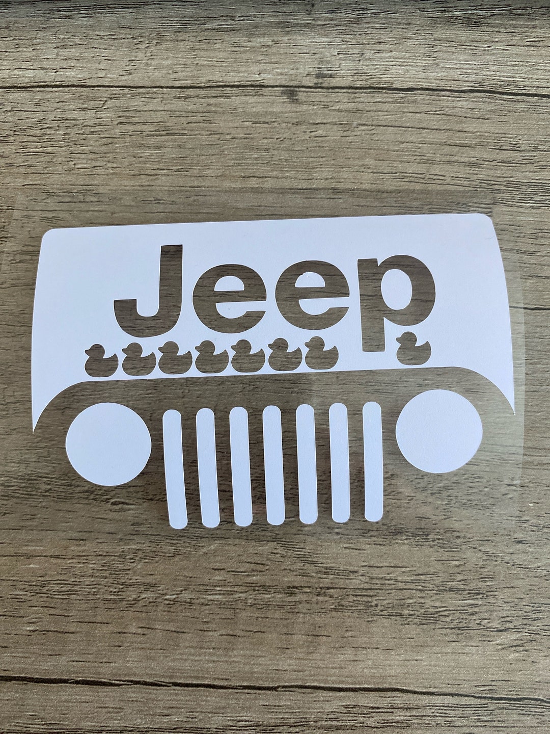 Jeep Vinyl Decal, Jeep Logo With Rubber Ducks Duck Duck Jeep Any Size ...