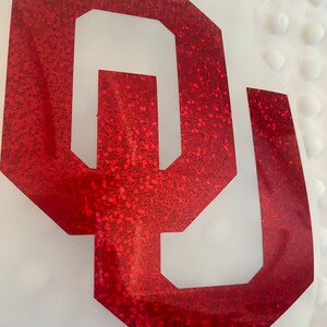 Oklahoma University Sooners, Red Glitter ou Logo Decal - Etsy