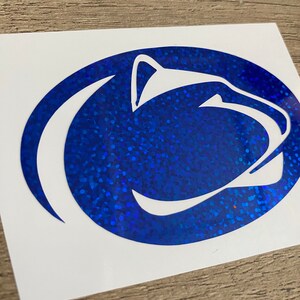 Penn State University, Nittany Lions, Blue Glitter Logo Decal - Etsy