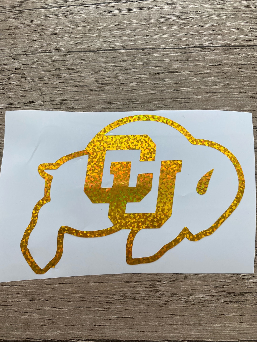 Colorado University Buffaloes Gold Glitter Outline Logo Vinyl Decal - Etsy