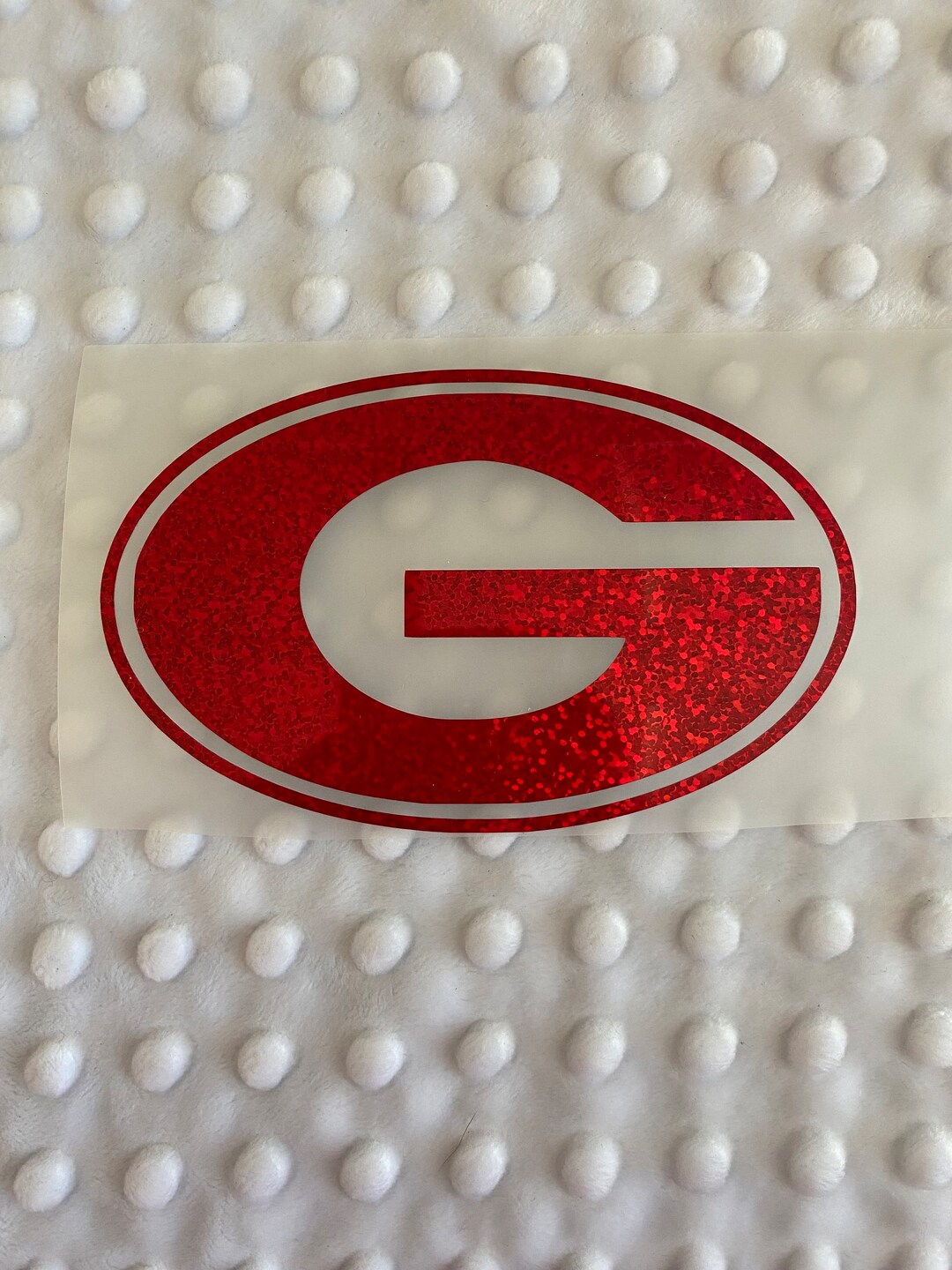 University of Georgia Bulldogs, Red Glitter g Logo Decal - Etsy