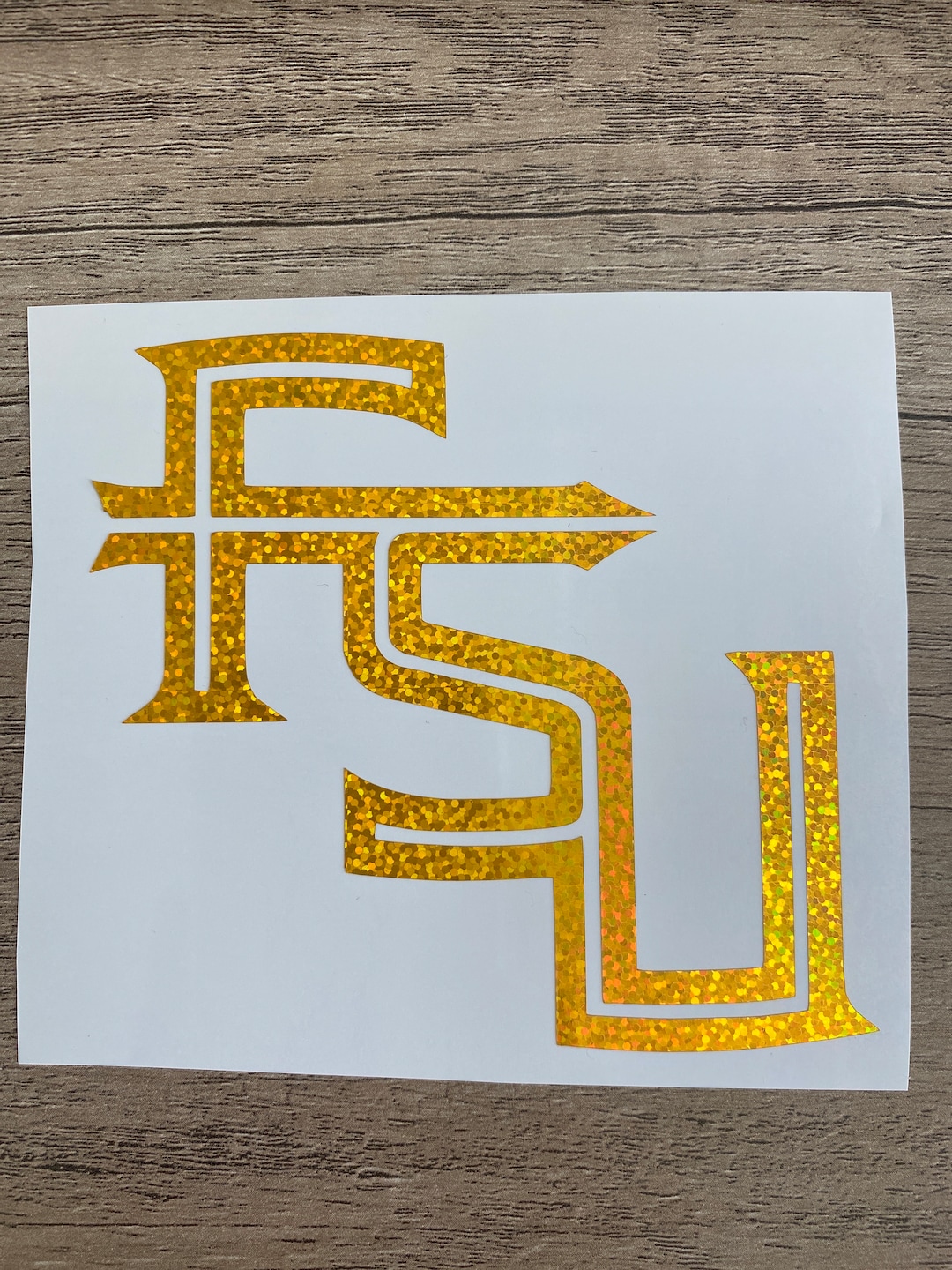 Florida State Seminoles Gold Glitter Vinyl Decal fsu Outline Logo ANY ...