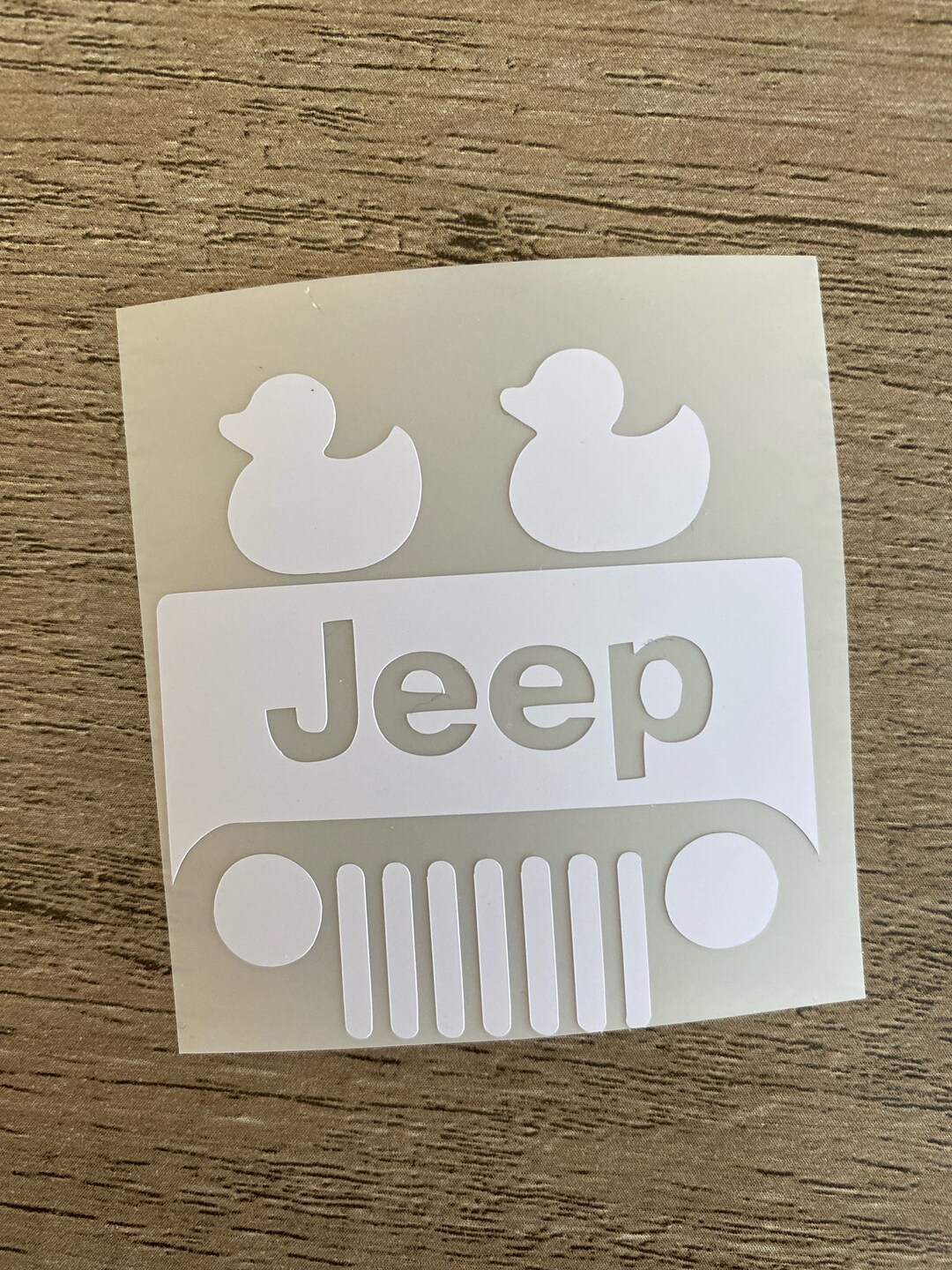 Jeep Vinyl Decal, Jeep Logo With Rubber Ducks Duck Duck Jeep Any Size ...
