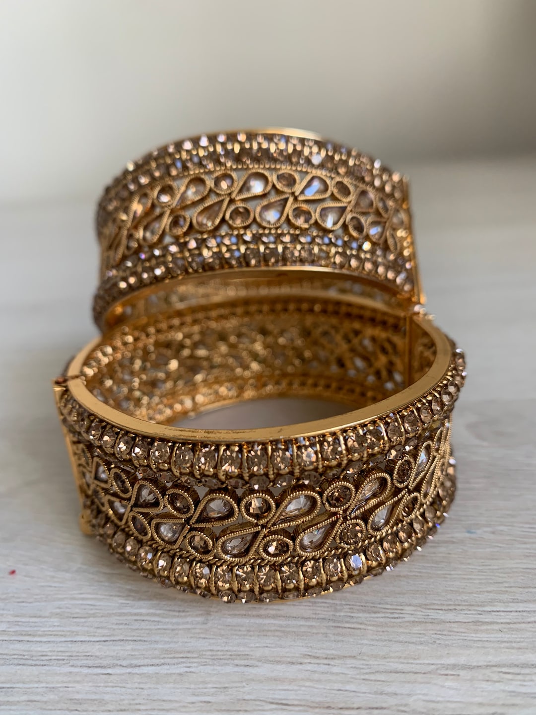 Asian/indian/pakistani Gold Pair of Bangles. Bangle Set, Bangles ...