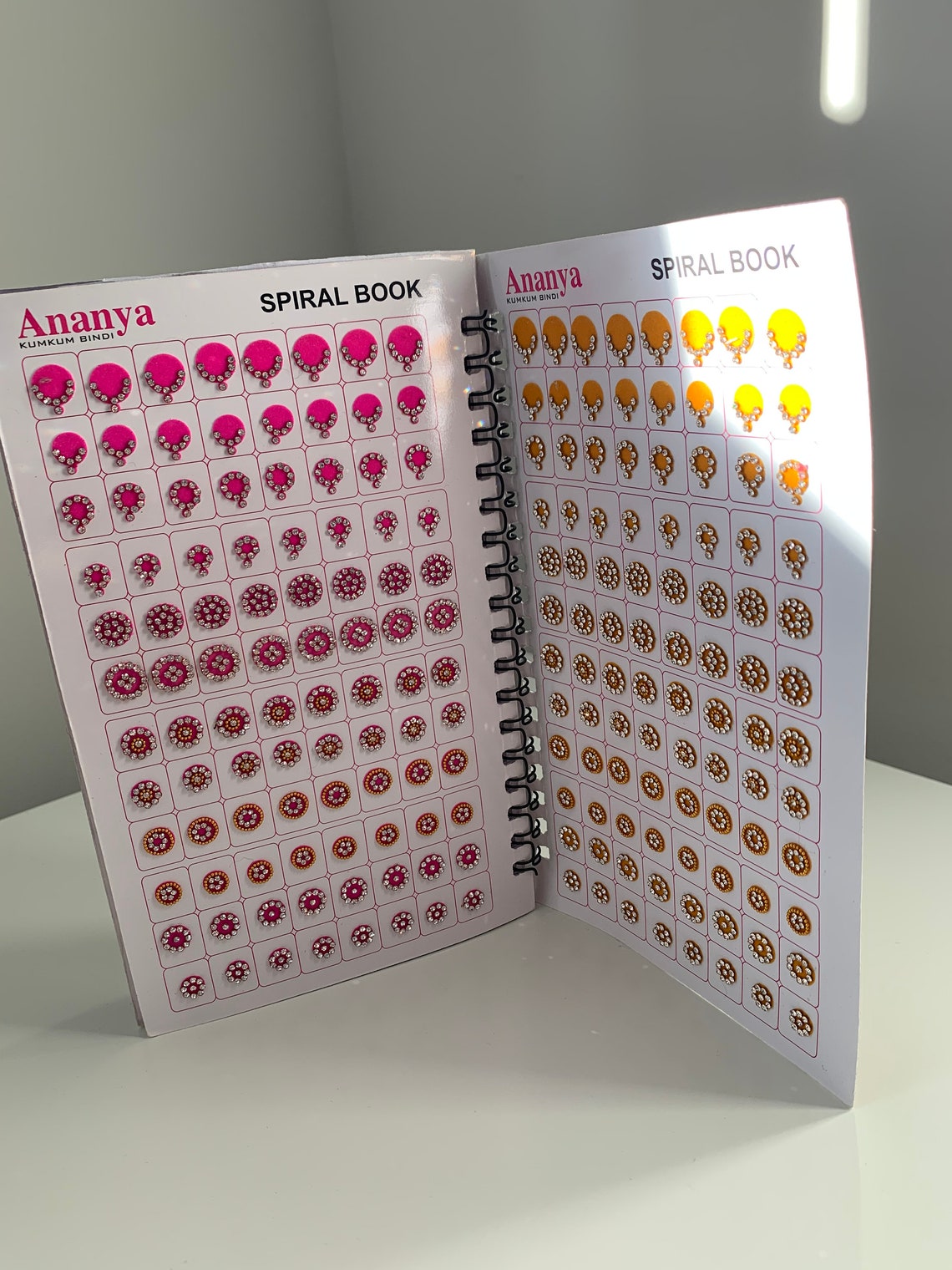 Asian/indian Multicoloured Bindi Book With Gemstones and Plain | Etsy